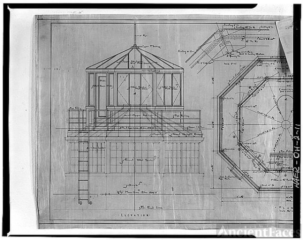 11. Detail drawing of control tower, 1935. - Cleveland...