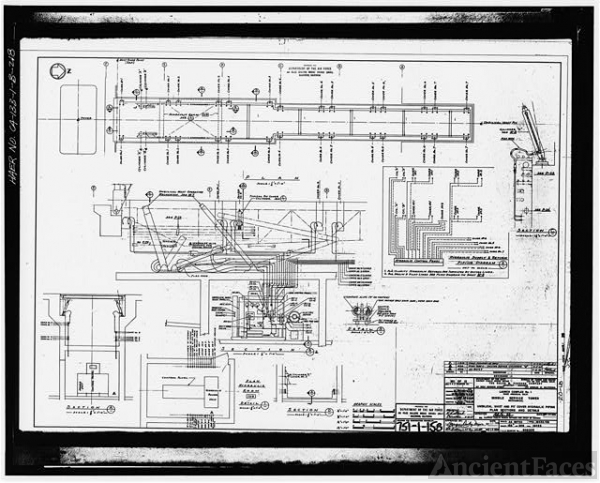 218. Photocopy of drawing (1958 mechanical drawing by the...