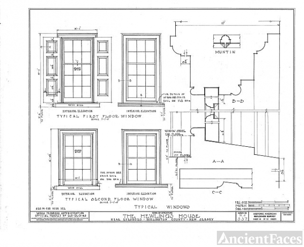 HABS NJ,3-EVBO.V,2- (sheet 14 of 16) - Hewlings House,...