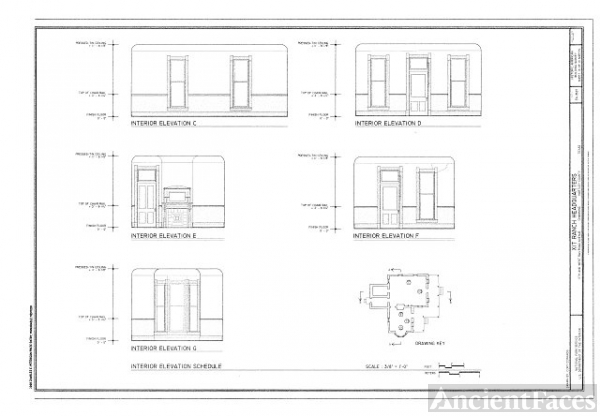 Interior elevations - XIT Ranch Headquarters, Fifth and...