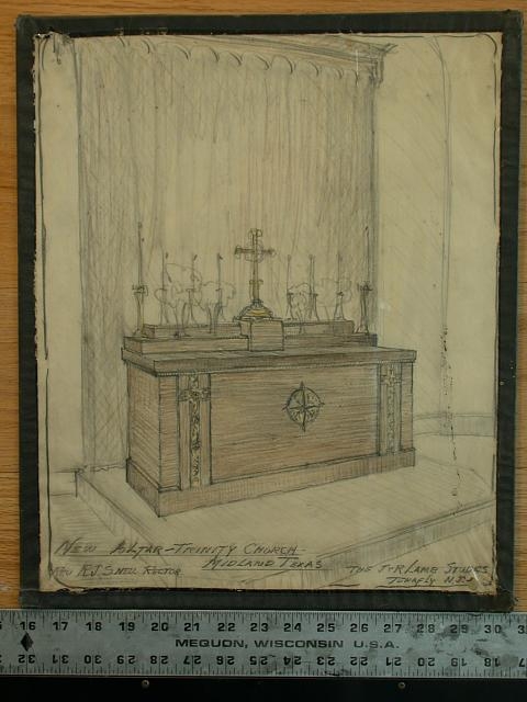 [Design drawing for Altar for Trinity Episcopal Church in...
