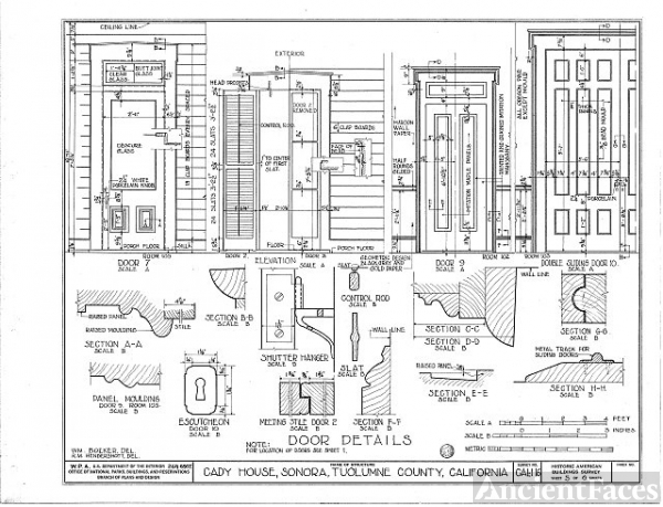 HABS CAL,55-SONO,2- (sheet 5 of 6) - Cady House, Dodge