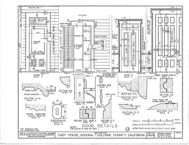 HABS CAL,55-SONO,2- (sheet 5 of 6) - Cady House, Dodge