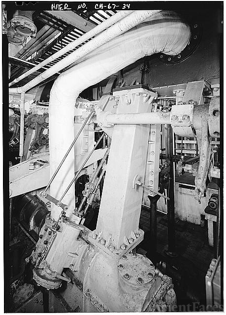 34. VIEW OF PORT SIDE OF ENGINE, SHOWING MAIN CIRCULATING...