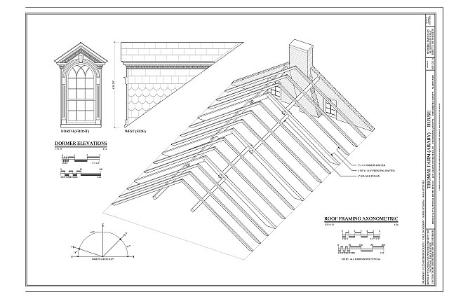 Dormer Elevations and Roof Framing Axonometric - Thomas...
