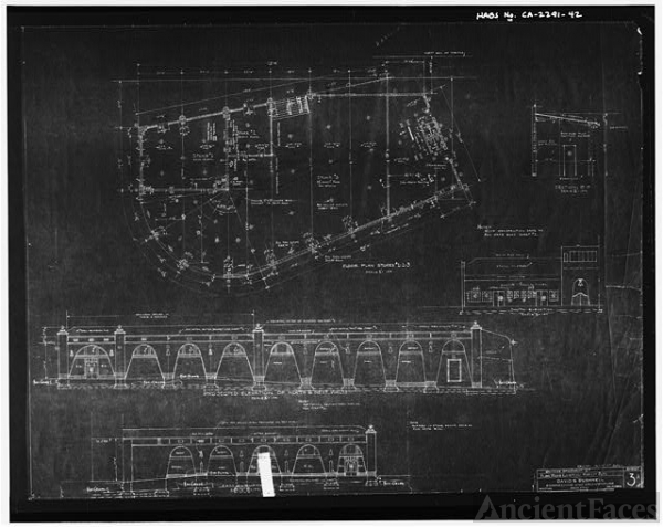 42. FLOOR PLAN AND ELEVATIONS OF MARKET BUILDING
