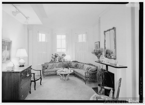 Interior Back Parlor, looking south - 3254 N Street,...