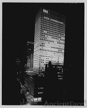 Tishman building, 666 5th Ave., New York City. Night view...