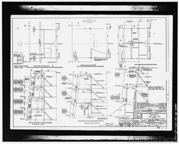 160. Photocopy of drawing (1958 mechanical drawing by the...