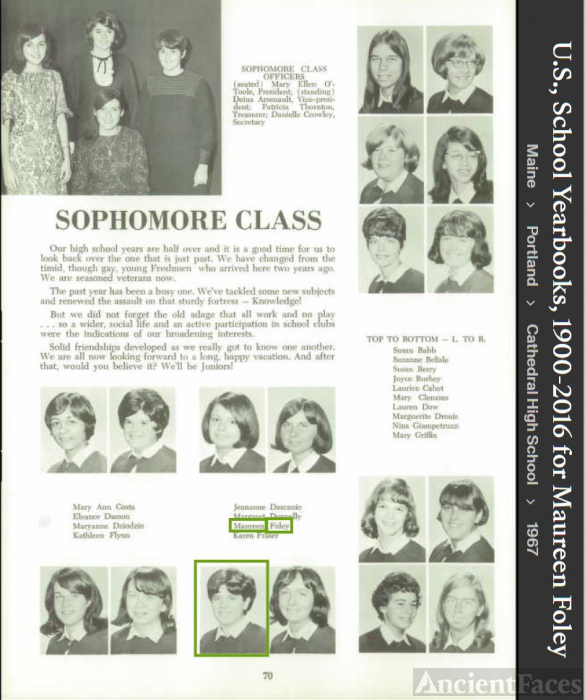 Maureen E Foley-Hester--U.S., School Yearbooks, 1900-2016(1967) b