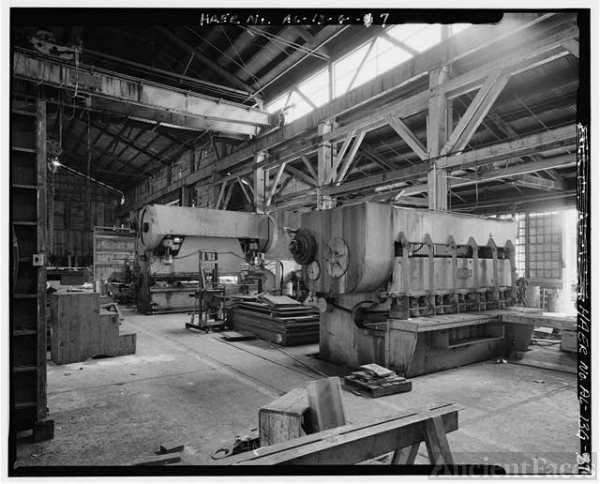 7. FABRICATION SHOP, INTERIOR EAST, SOUTHWEST END OF...