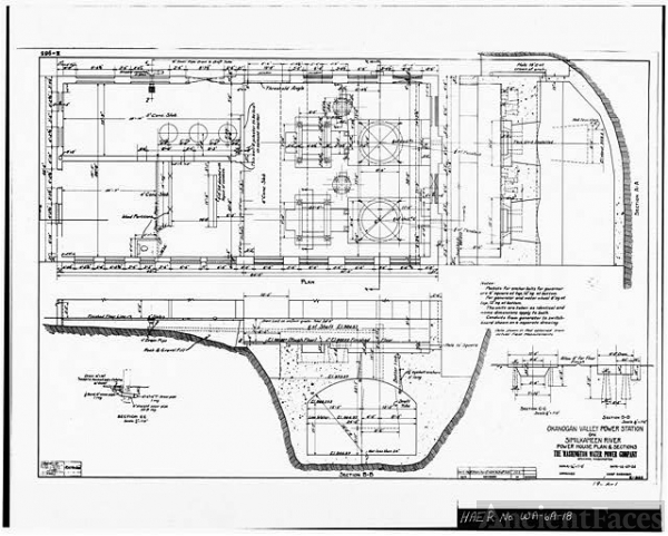 18. FLOOR PLAN AND SECTION DRAWING OF POWERHOUSE...