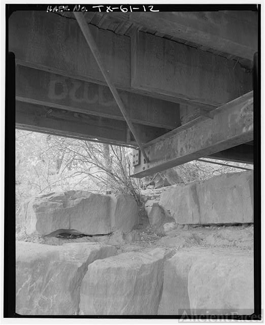 DETAIL OF UNDERSIDE SHOWING TRANSVERSE STEEL BEAM AND...