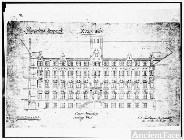 35. ORIGINAL DRAWING, COURT ELEVATION (FROM THE ORIGINAL...