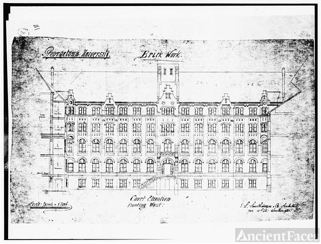 35. ORIGINAL DRAWING, COURT ELEVATION (FROM THE ORIGINAL...