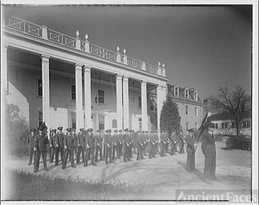 Charlotte Hall Military Academy. Cadets in formation...