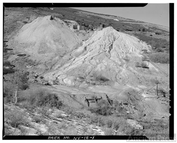 1. VIEW OF THE MILL TAILINGS FACING NORTHWEST. SEDIMENT...