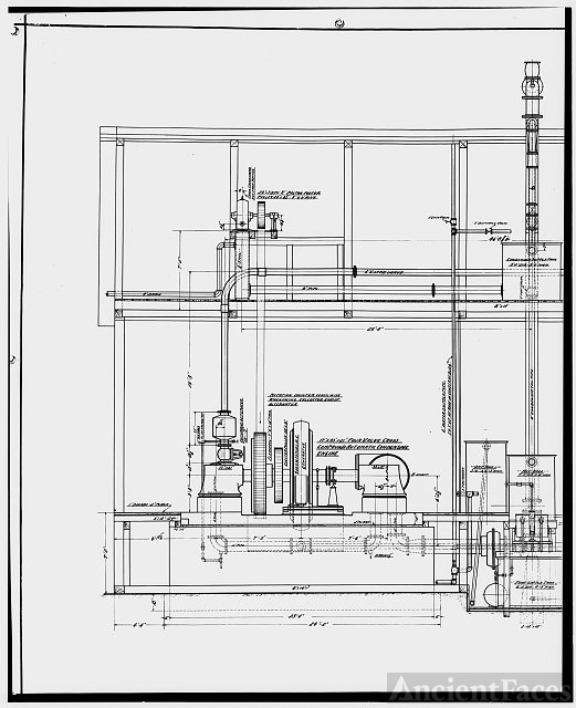 33. PHOTOCOPY OF DRAWING OF POWER PLANT, SECTION, OCT....