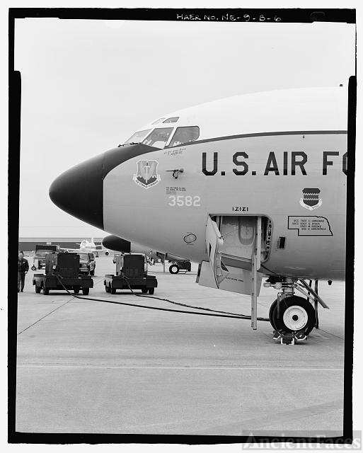 6. Detail of forward fuselage showing open cockpit hatch...