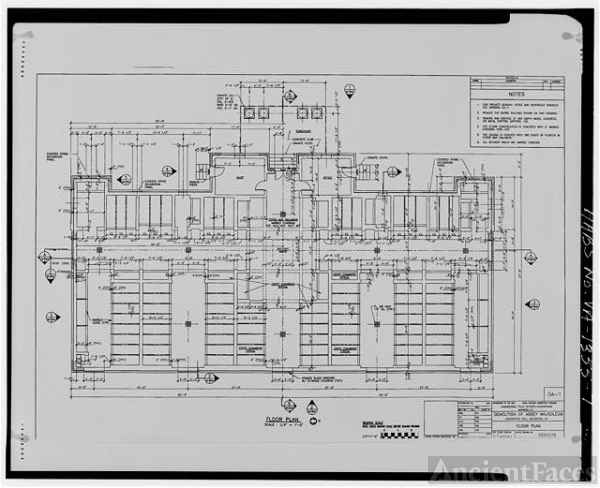 7. Photocopy of 1996 drawing of floor plan. Original...