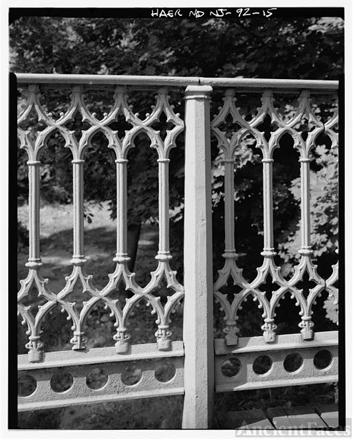 DETAIL VIEW OF PEDESTRIAN WALKWAY, RAILING AND POST