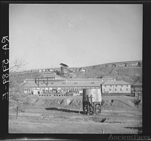 An iron ore mine near Bessemer, Alabama. Some of the...