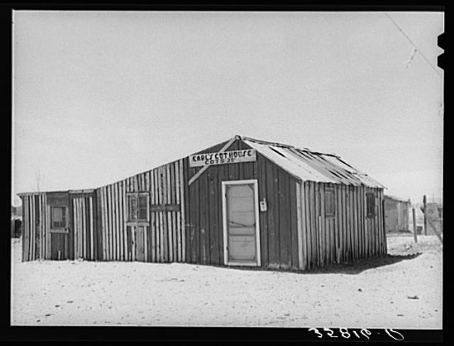 Cot house in the oil town of Hobbs, New Mexico. Hobbs is...