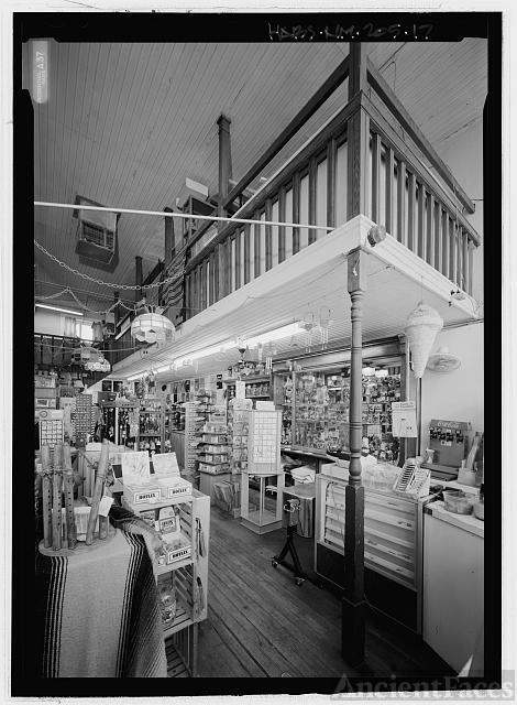 Interior view of former Griggs & Reynolds Store, looking...