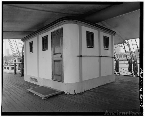47. Oblique view of chart house showing aft and port...
