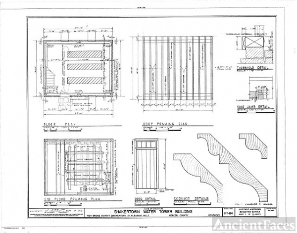 HABS KY,84-SHAKT,10- (sheet 1 of 5) - Shaker Water Tower...