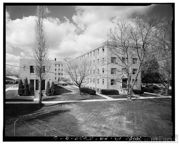 6. DETAIL VIEW OF INFIRMARY BUILDING SHOWING (LEFT TO...