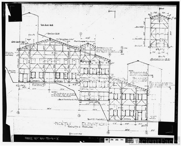 7. Photocopy detail of blueprint (original blueprint...