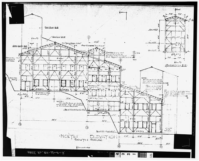 7. Photocopy detail of blueprint (original blueprint...
