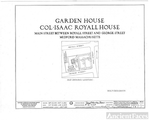 HABS MASS,9-MED,1A- (sheet 0 of 4) - Colonel Isaac Royall...
