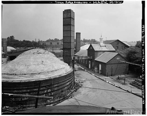 6. VIEW FROM ATOP KILN OF OTHER KILNS, STACKS AND CUPOLA...