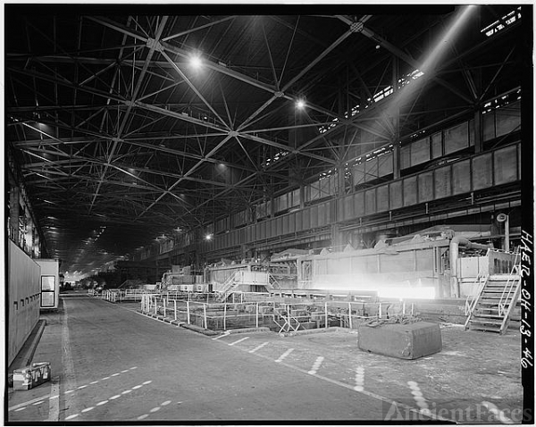46. 84-INCH STRIP MILL. SLABS ROLLED AT THE PLANT'S...