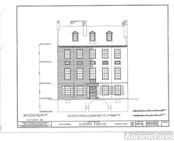 HABS MD,4-BALT,14- (sheet 6 of 14) - Caton House, Lombard...