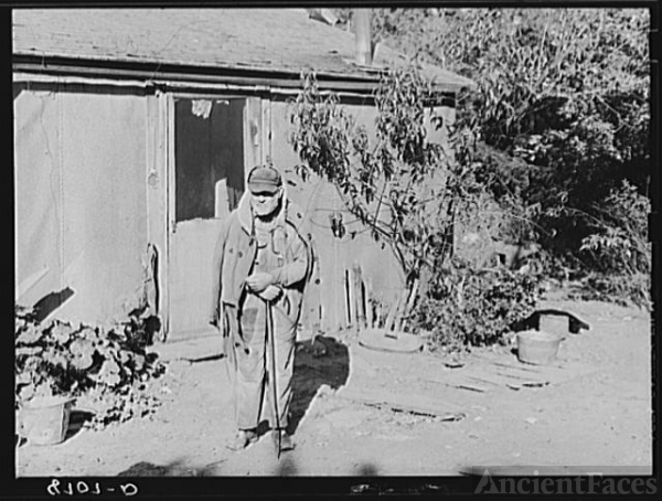 Blind old man who lives on farm operated by his two...