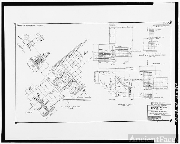 26. Photocopy of construction drawing, Arizona Highway...