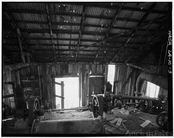 3. Interior view of centrifugal pump house showing pumps...