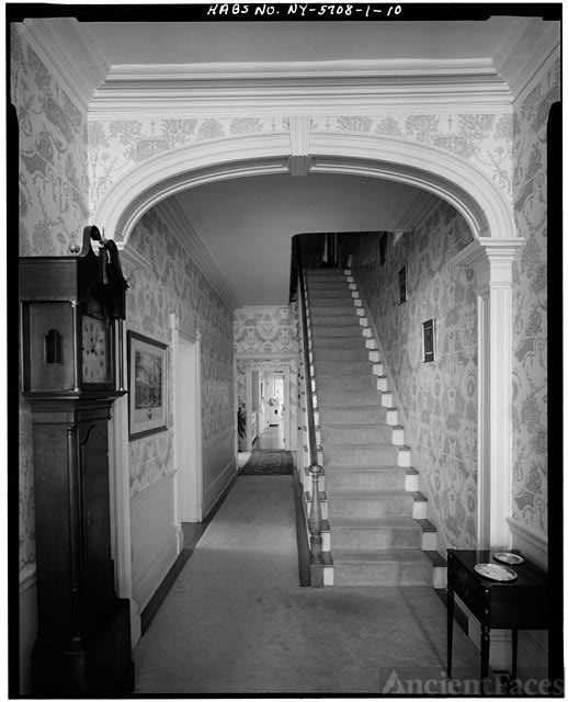 10. INTERIOR VIEW OF MAIN ENTRANCE HALLWAY AND STAIR,...