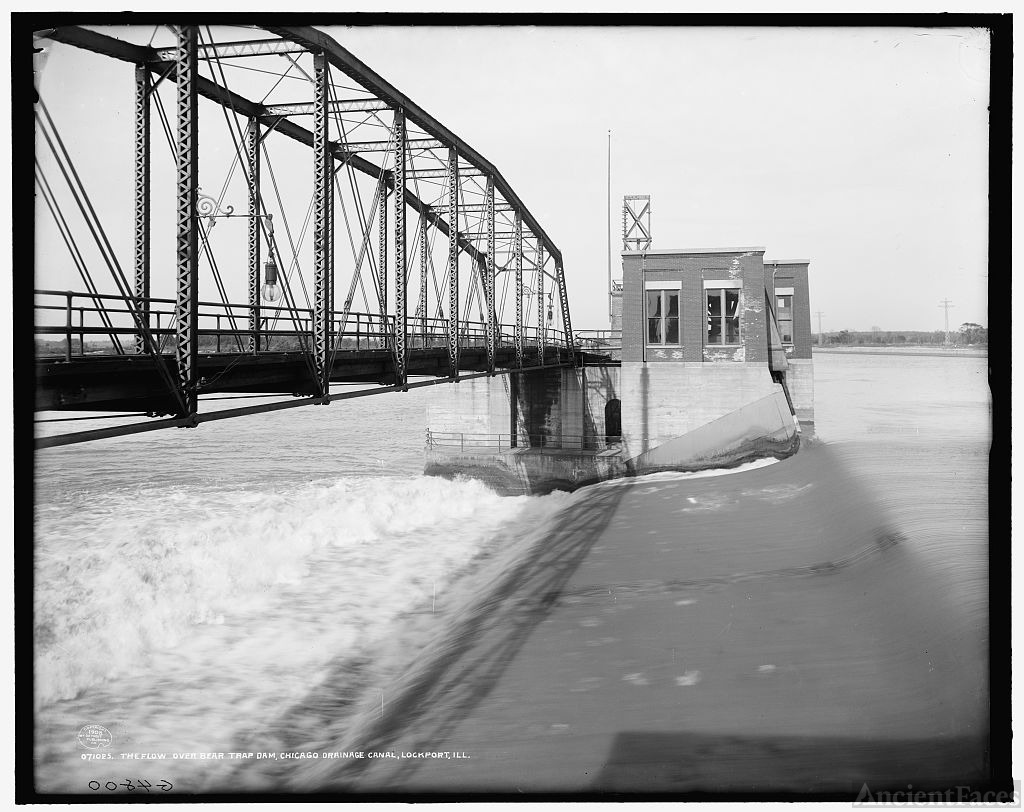 The Flow over Bear Trap Dam, Chicago Drainage Canal,...