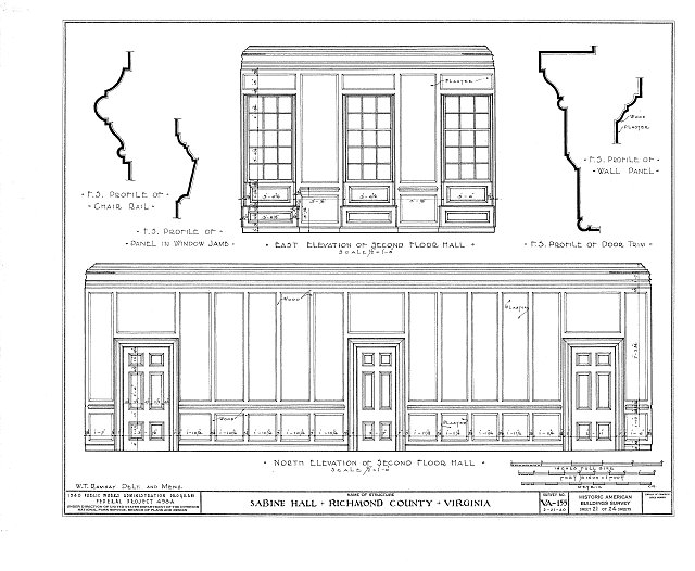 HABS VA,80-WAR.V,2- (sheet 21 of 24) - Sabine Hall, State...