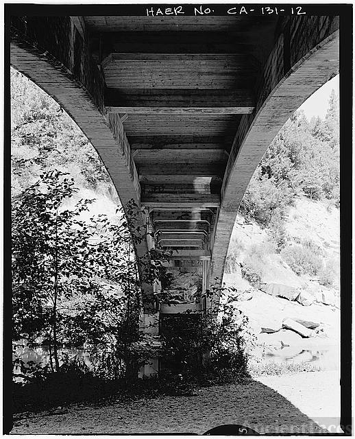 12. DETAIL VIEW OF UNDERSIDE OF ARCH SPAN, LOOKING...