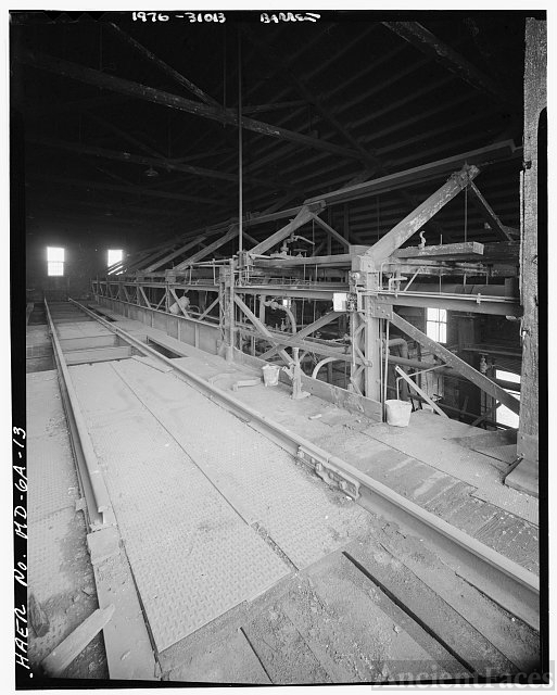 13. INTERIOR VIEW OF CENTRAL POWER PLANT SHOWING TOP OF...
