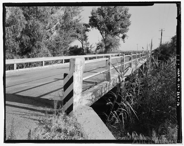 16. View of the abutment and the east side of the...
