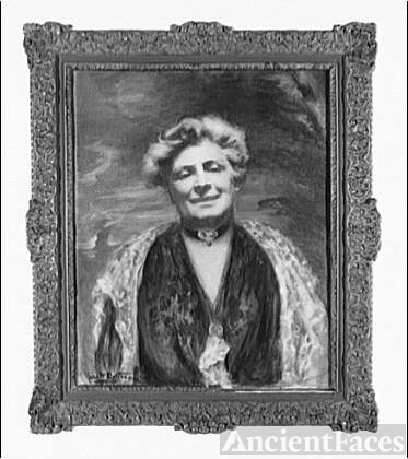 Miss Clark and her mother. Miss Clark's mother's portrait