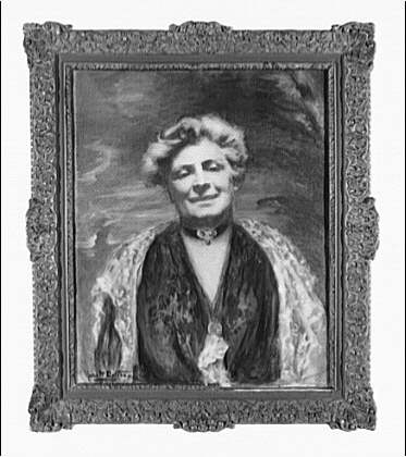 Miss Clark and her mother. Miss Clark's mother's portrait