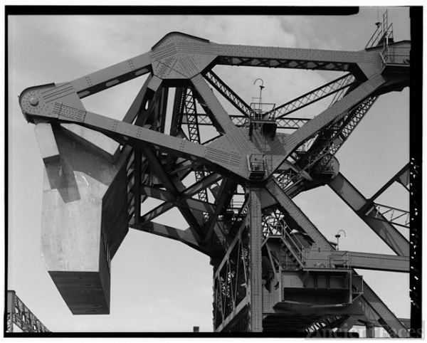 14. Detail showing counterweight trunnion at south end of...