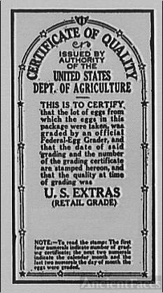 Documents. Certificate of quality issued by U.S. Dept. of...